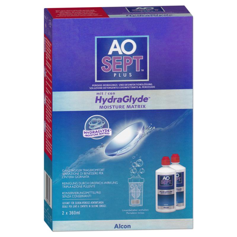 AOSept Plus mit HydraGlyde Doppelpack - Kontaktlinsen Pflege - Produktdetails